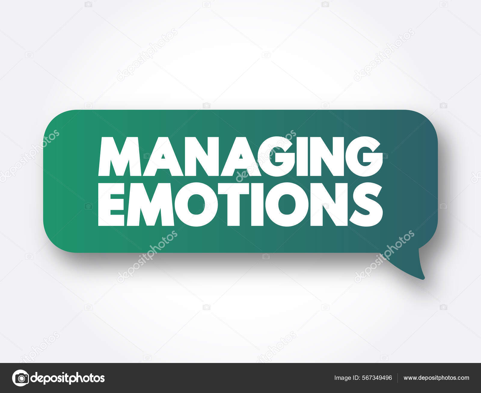 Managing Emotions Text Message Bubble Concept Background Stock Vector ...
