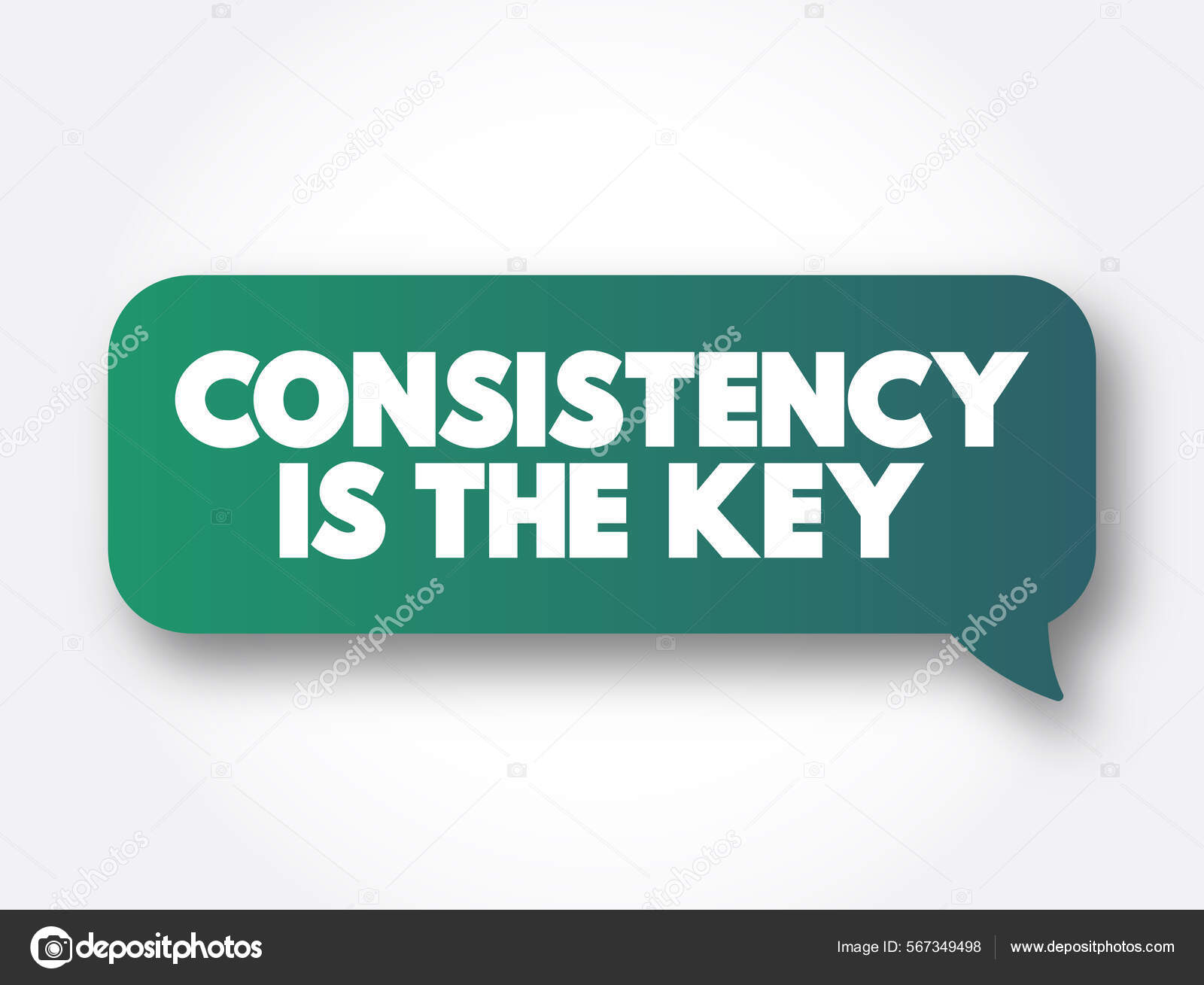 Consistency Key Text Message Bubble Concept Background Stock Vector ...