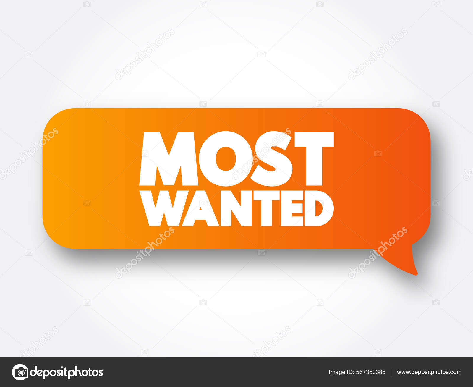 Most Wanted Text Message Bubble Concept Background Stock Vector Image ...