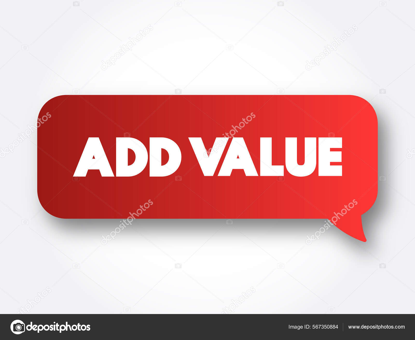 Add Value Text Message Bubble Concept Background Stock Vector Image by ...