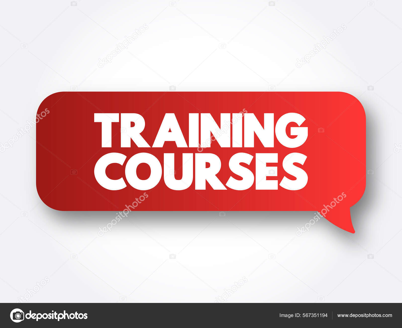 Training Courses Text Message Bubble Concept Background 스톡 벡터 ...