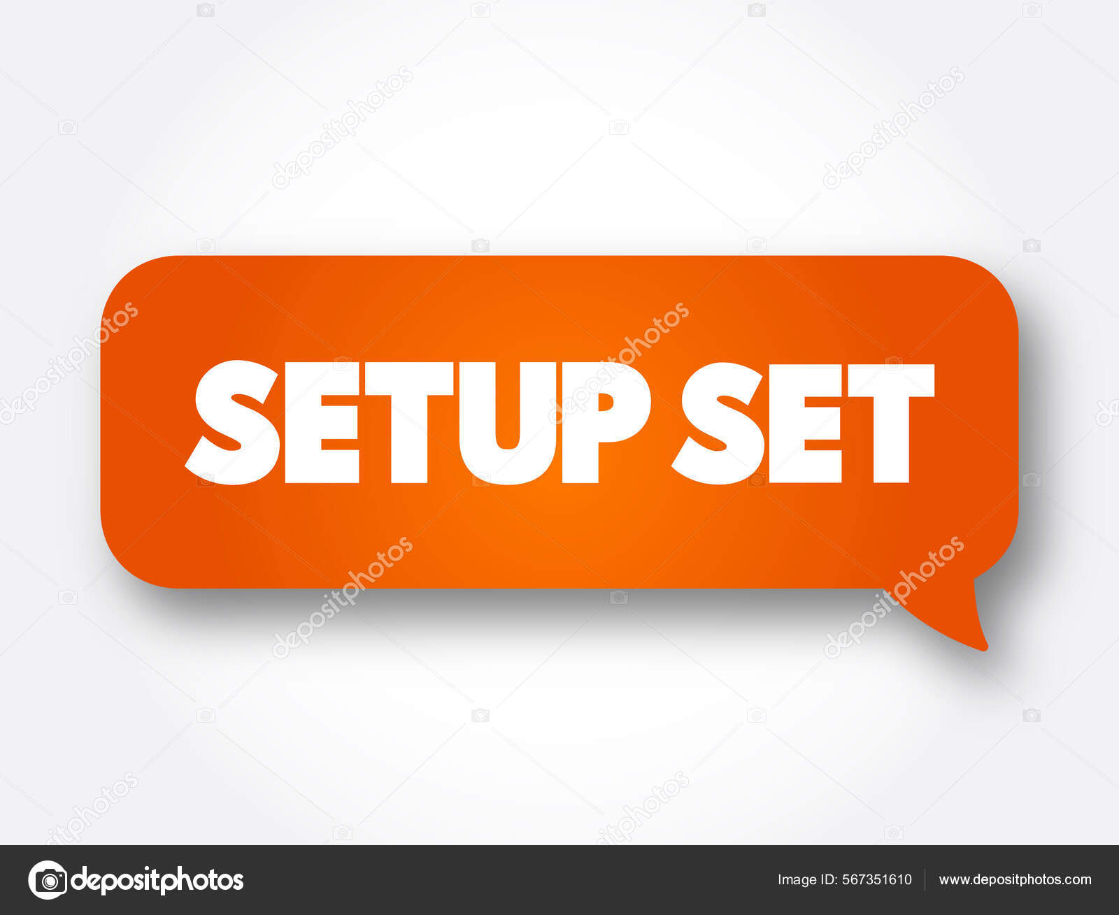 Setup Set Text Message Bubble Concept Background Stock Vector Image by ...