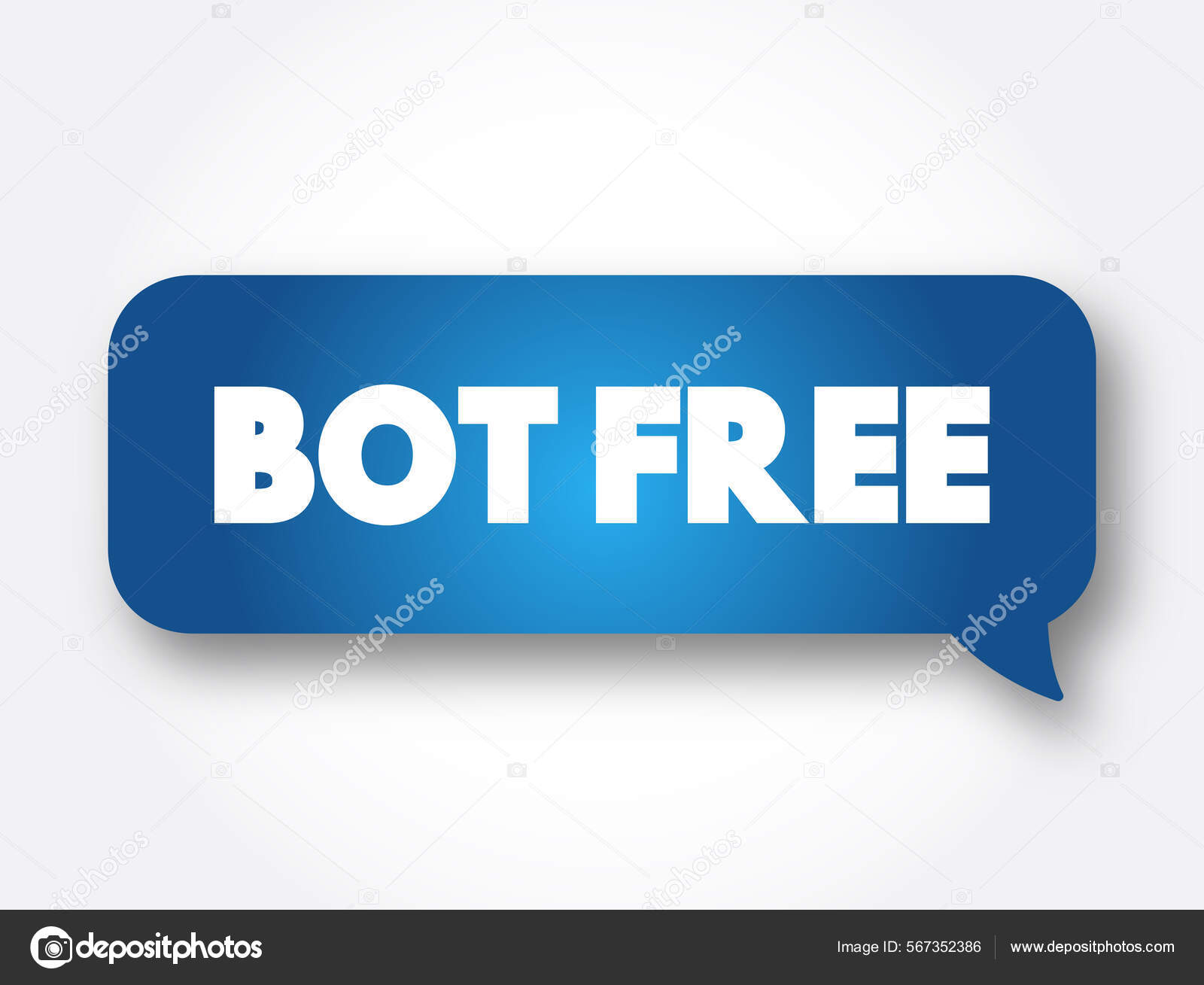 Bot Free Text Message Bubble Concept Background Stock Vector Image by ...