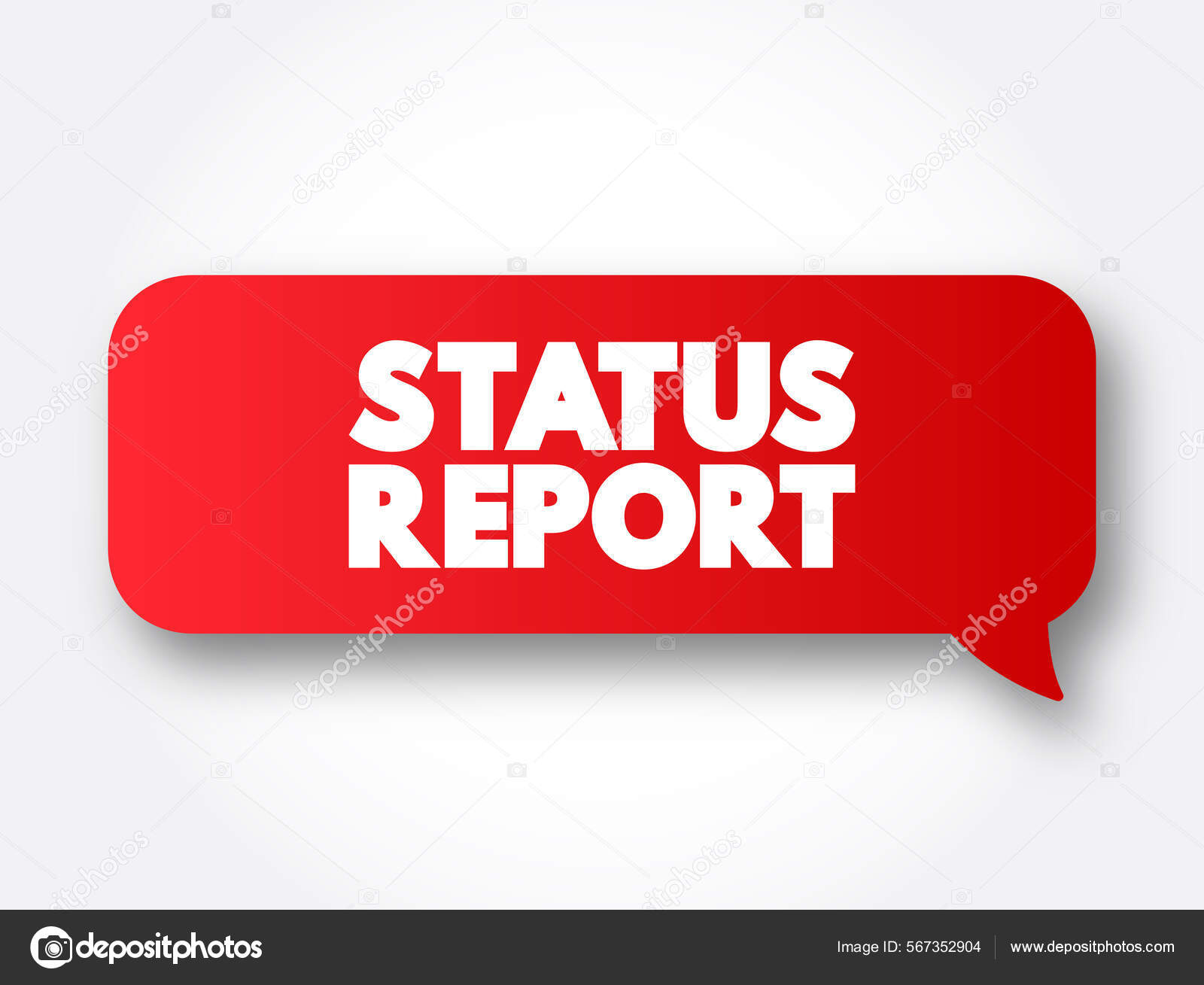 Status Report Text Message Bubble Concept Background Stock Vector Image ...