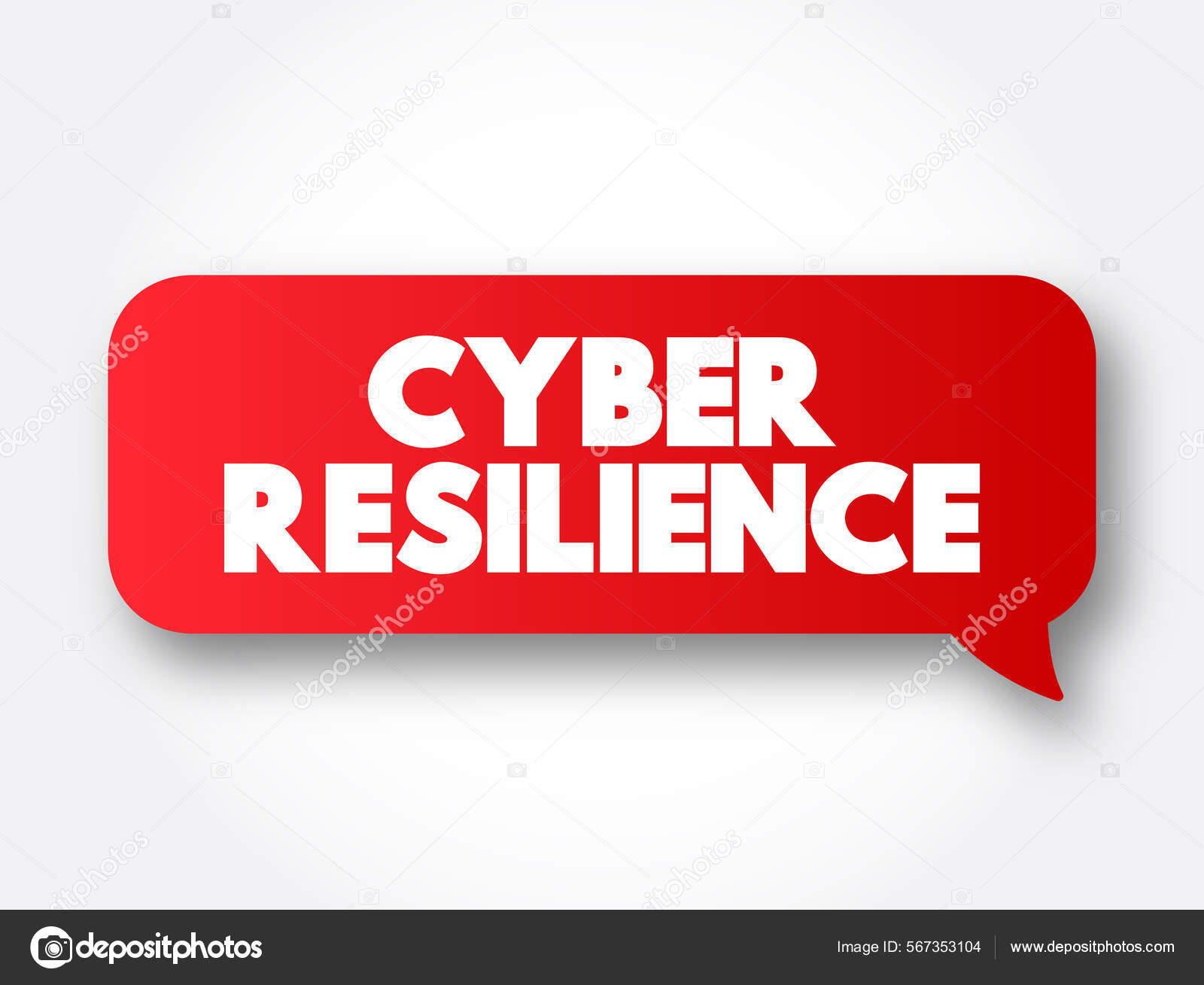 Cyber Resilience Text Message Bubble Concept Background Stock Vector by ...