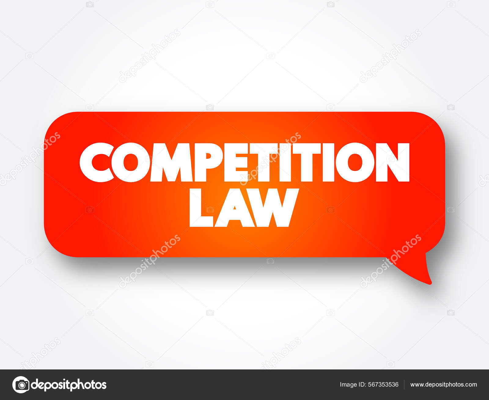 Competition Law Text Message Bubble Concept Background Stock Vector ...