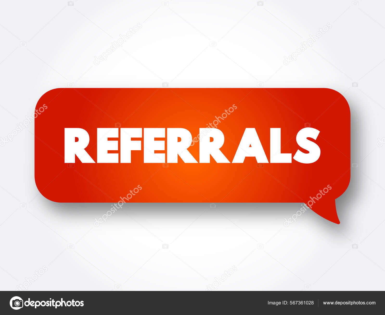 Referrals Text Message Bubble Concept Background Stock Vector Image by ...
