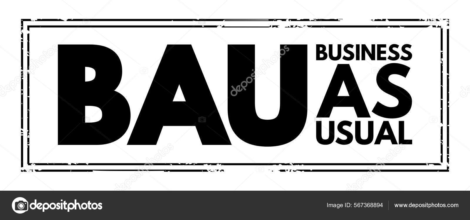 Bau Business Usual Normal Execution Standard Functional Operations ...