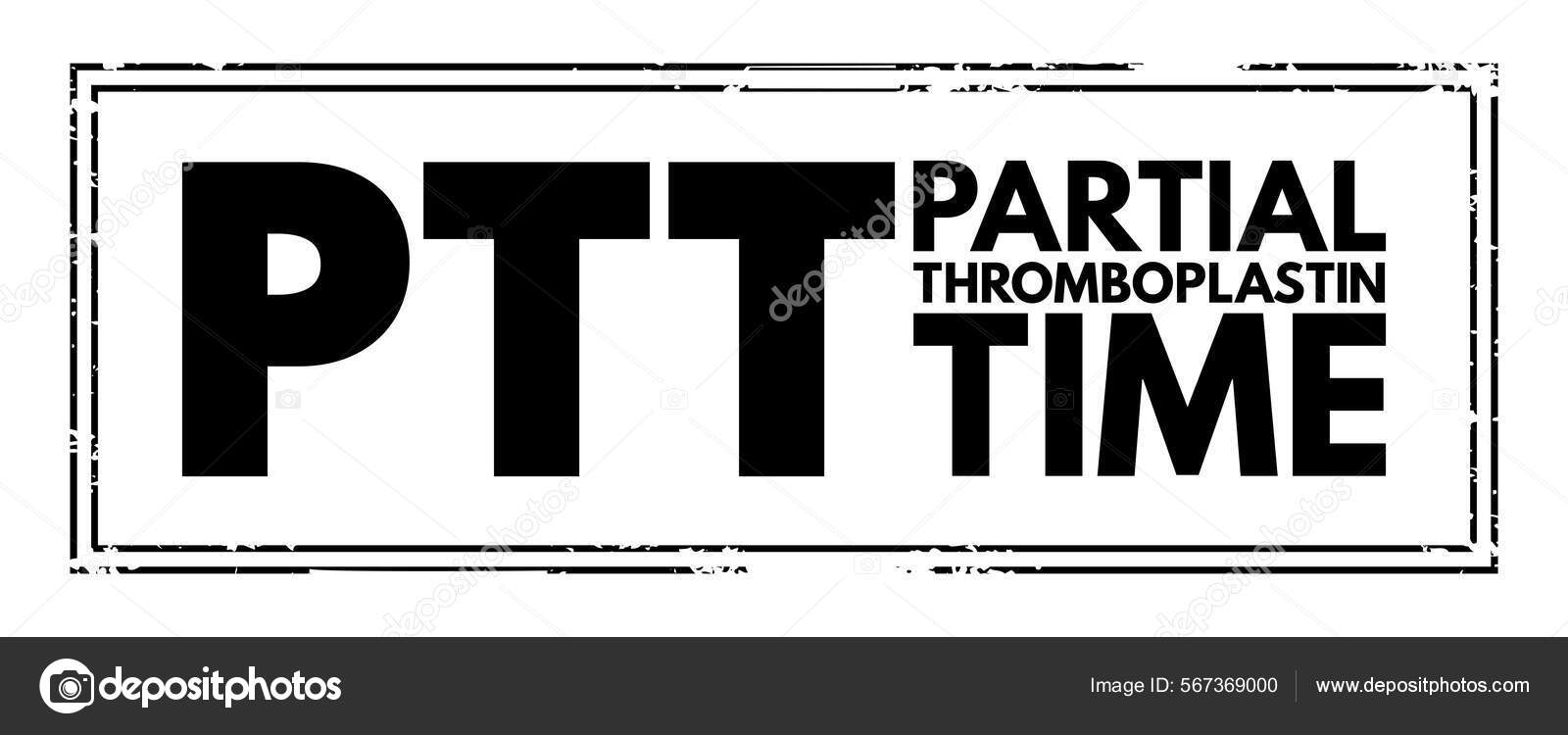 Ptt Partial Thromboplastin Time Acronym Medical Concept Background ...