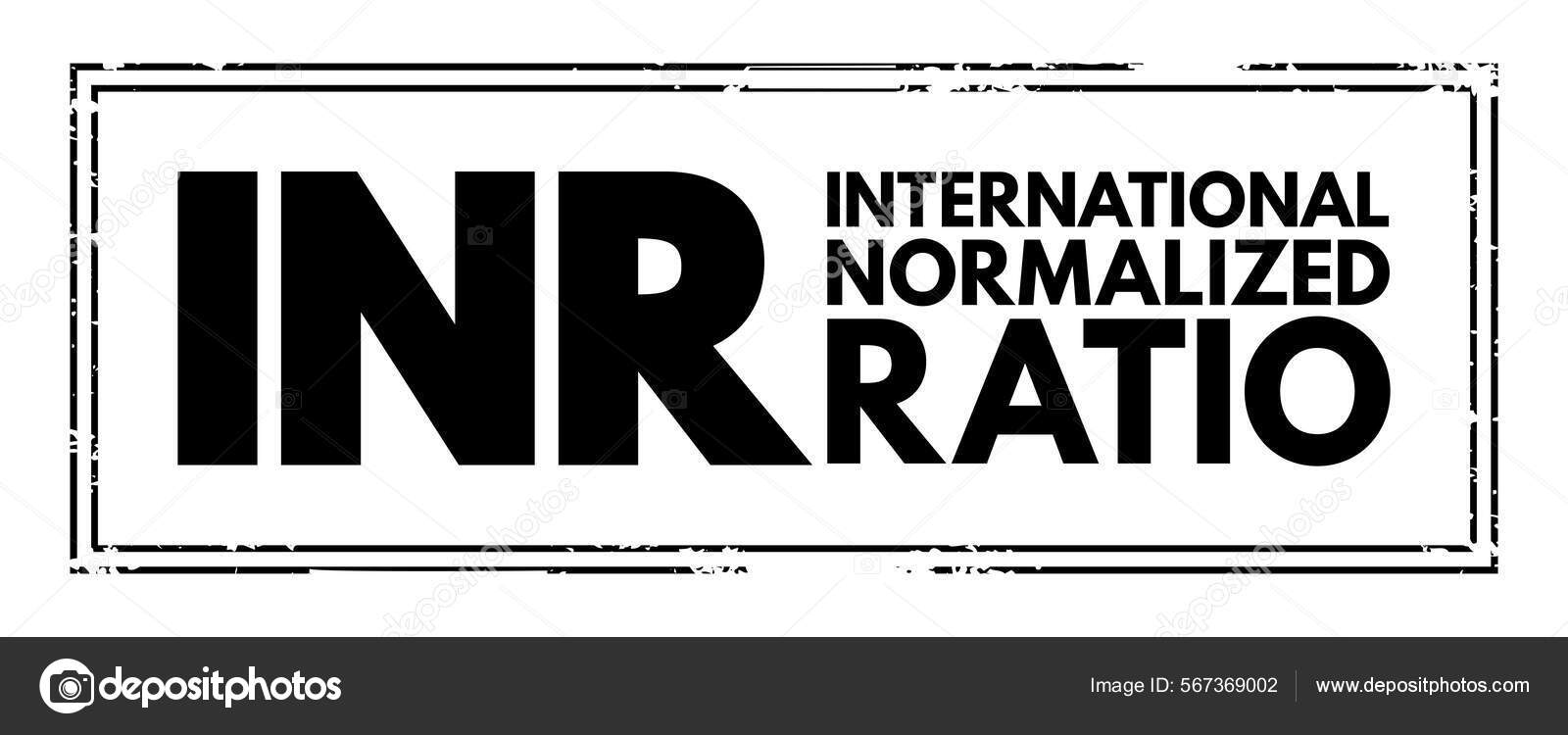 Inr International Normalized Ratio Measures Time Blood Clot Acronym ...