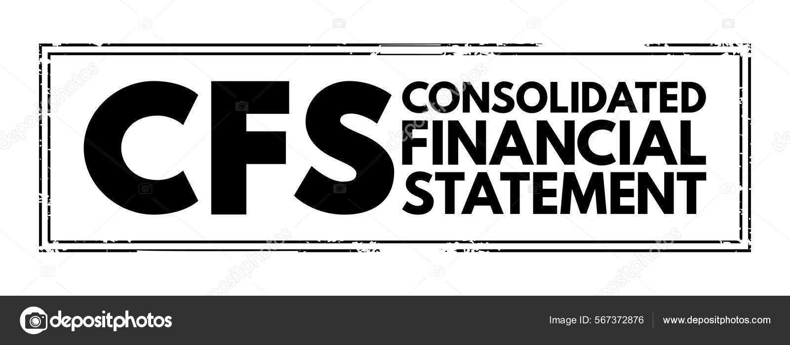 Cfs Estado Financiero Consolidado Activos Pasivos Patrimonio Neto Ingresos Gastos Vector de ...