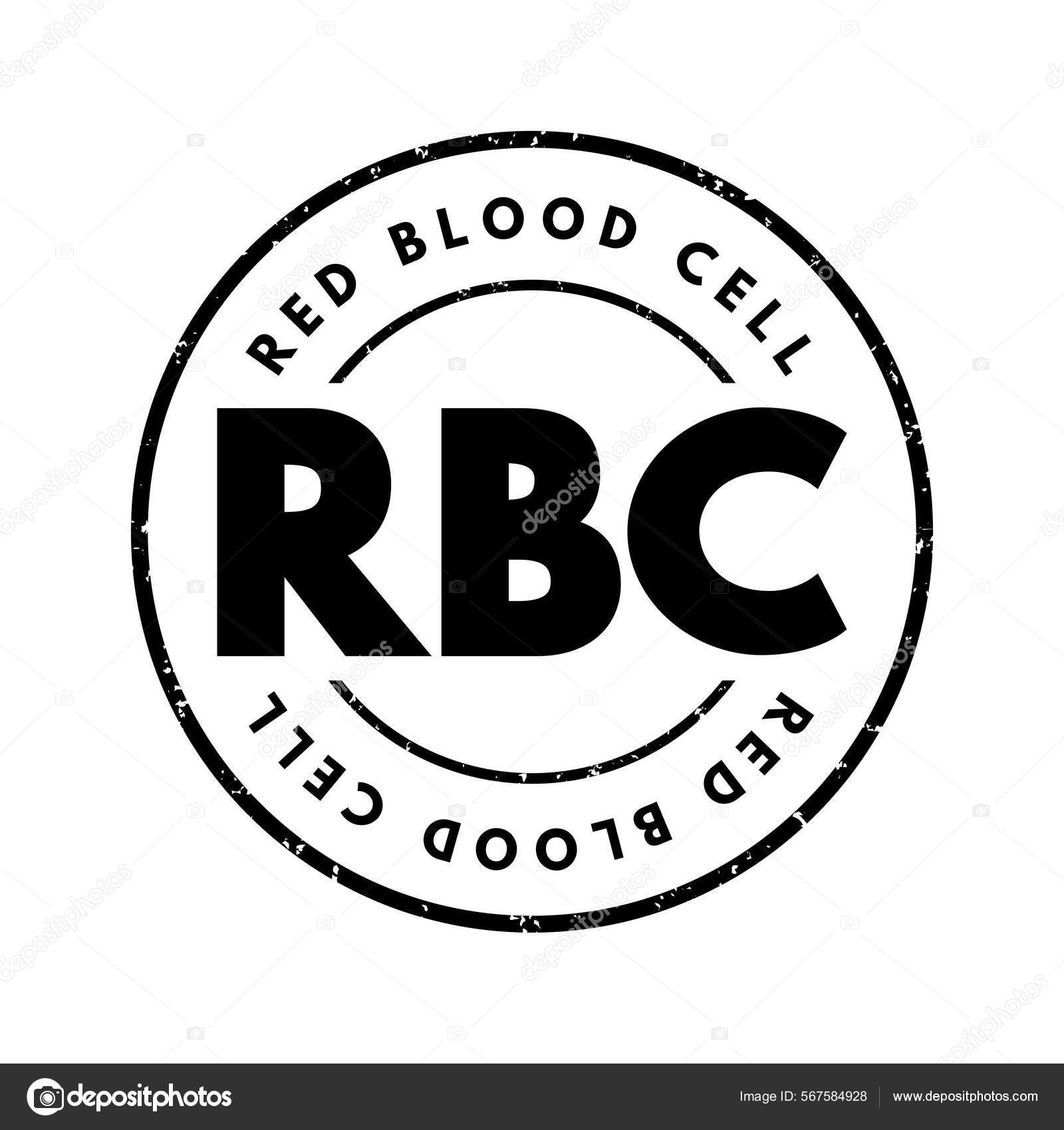 Rbc Red Blood Cell Acronym Text Stamp Concept Background Stock Vector ...