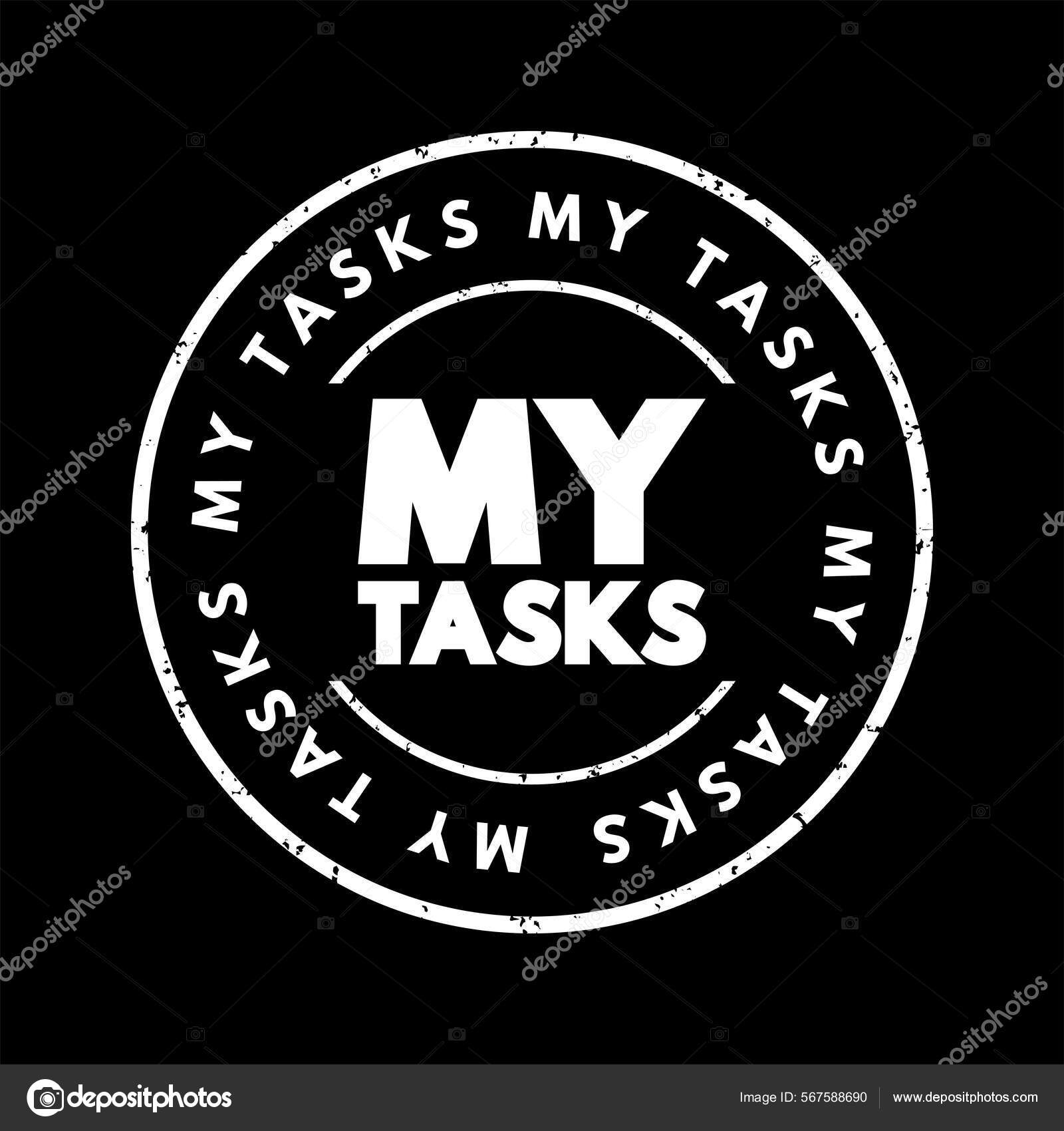 Tasks Text Stamp Concept Background Vector de stock #567588690 de ©dizanna
