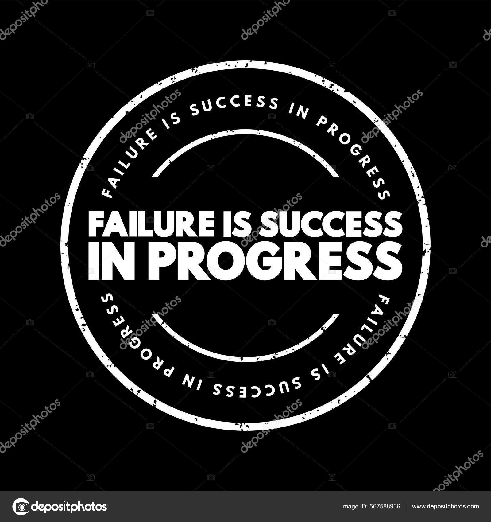 Failure Success Progress Text Stamp Concept Background Stock Vector ...
