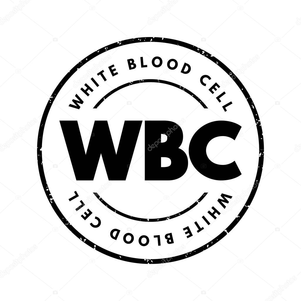 WBC White Blood Cell - cellular component of blood that helps defend ...