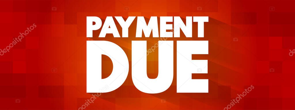 Payment due date Vector Art Stock Images | Depositphotos