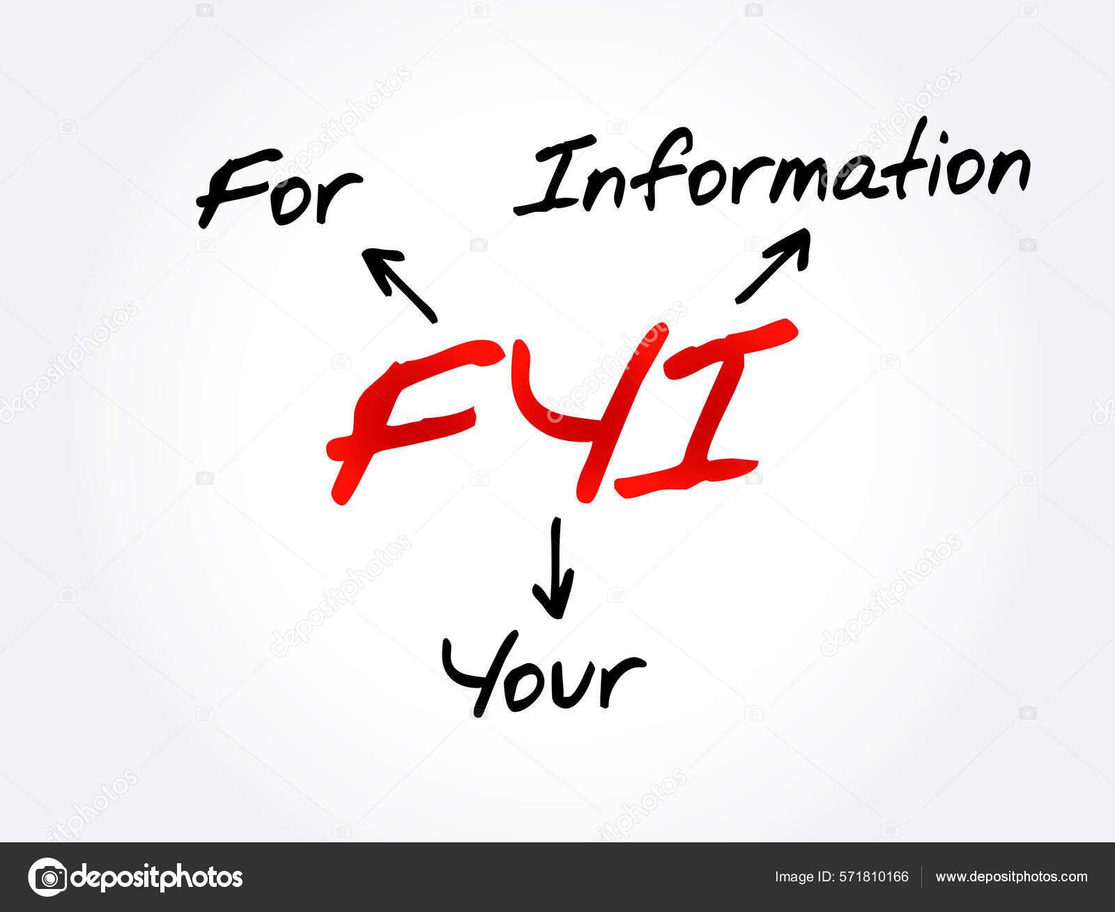 Fyi Your Information Acronym Business Concept Background Stock Vector ...