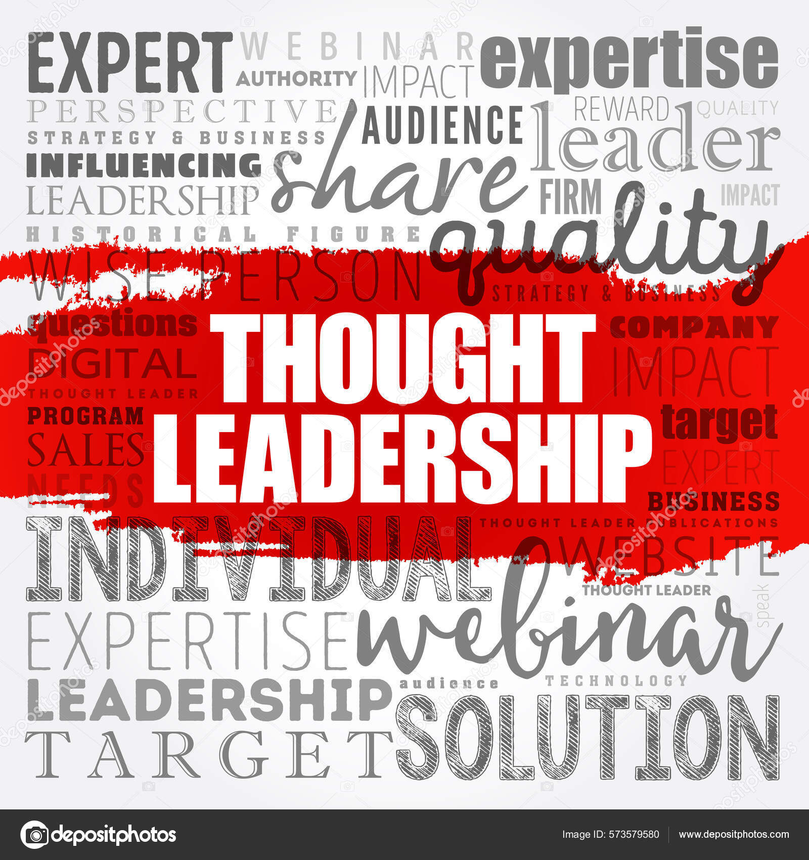 Thought Leadership Word Cloud Business Concept Background Stock Vector ...