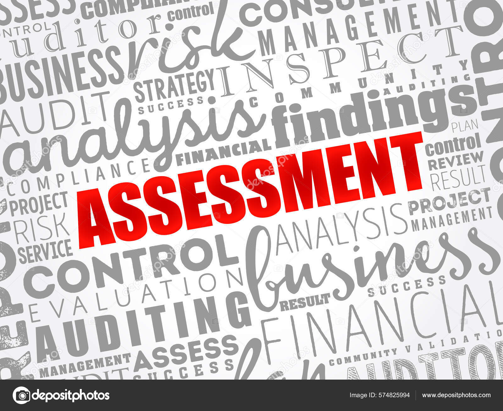Assessment Word Cloud Collage Business Concept Background Stock Vector ...
