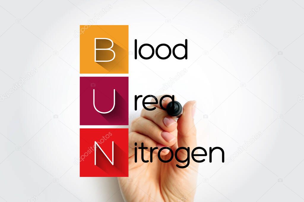 Nitrógeno de urea en sangre BUN - prueba médica que mide la cantidad de ...