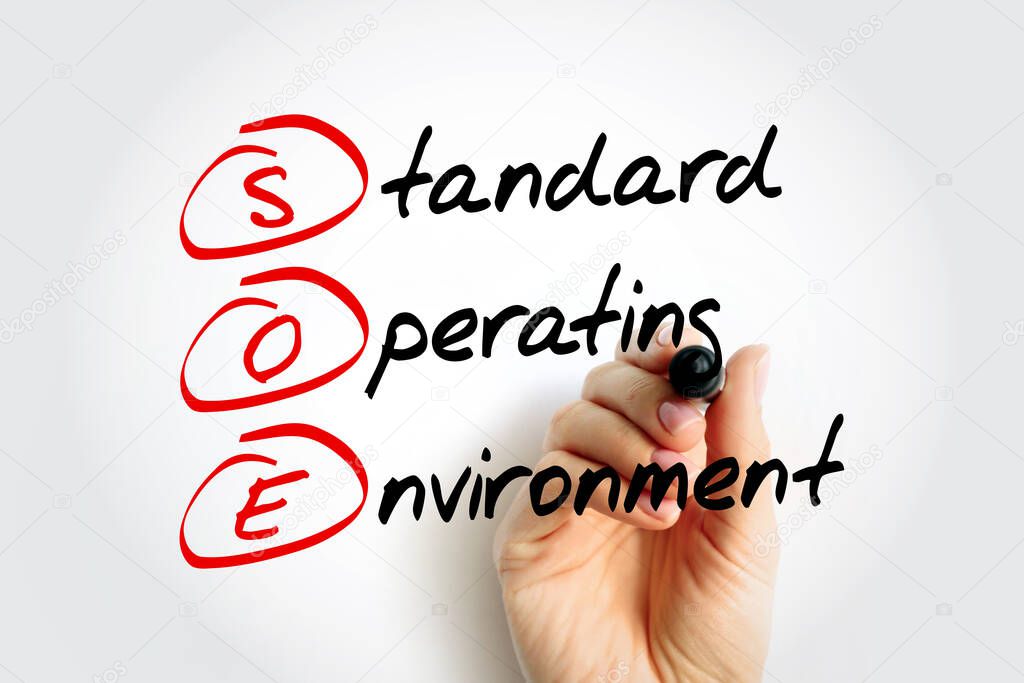 SOE - Entorno operativo estándar es una implementación estándar de un ...