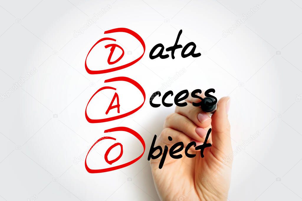 DAO - Data Access Object es un patrón que proporciona una interfaz abstracta a algún tipo de ...