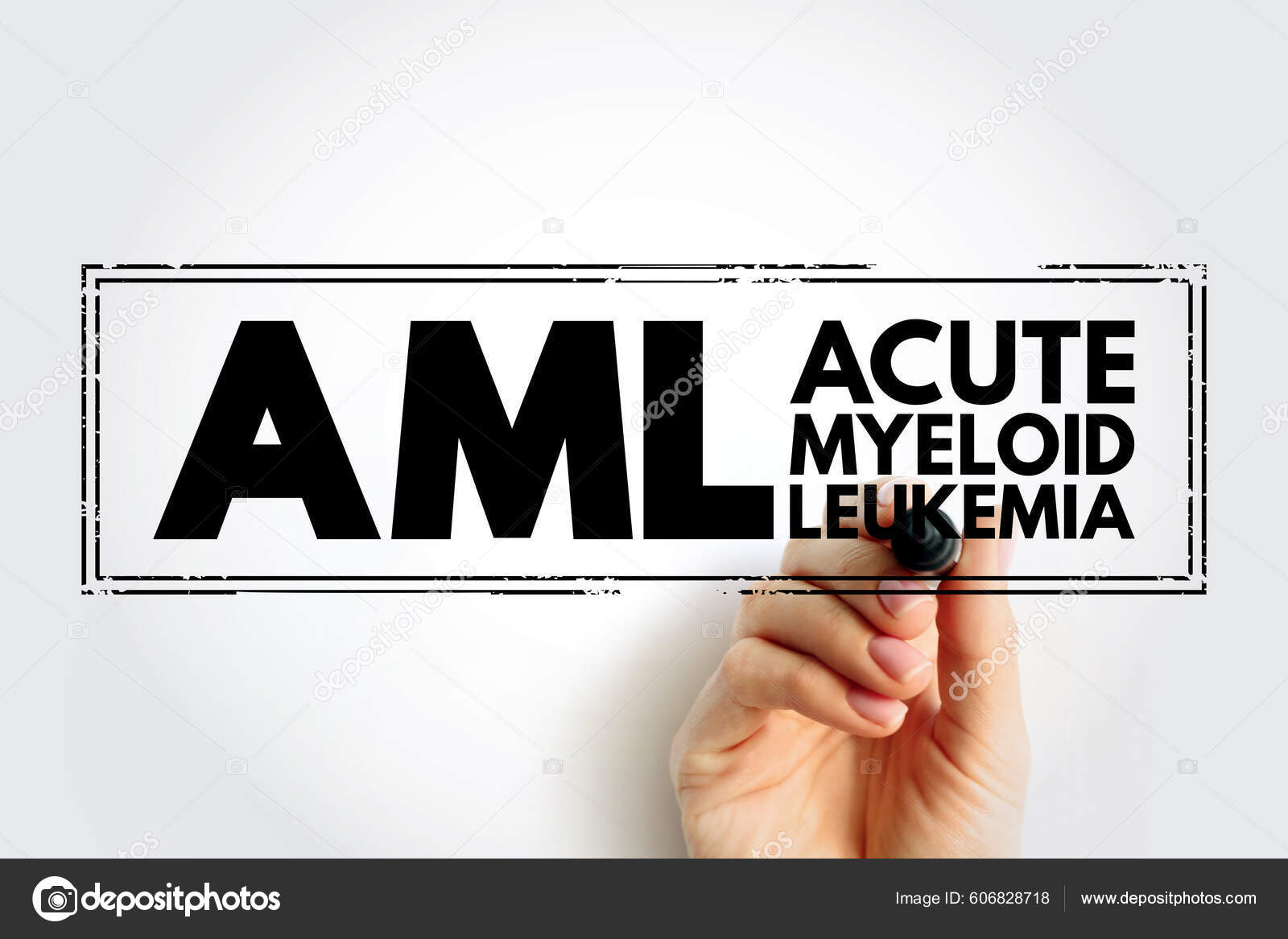 Aml Acute Myeloid Leukemia Acronym Medical Concept Background — Stock ...