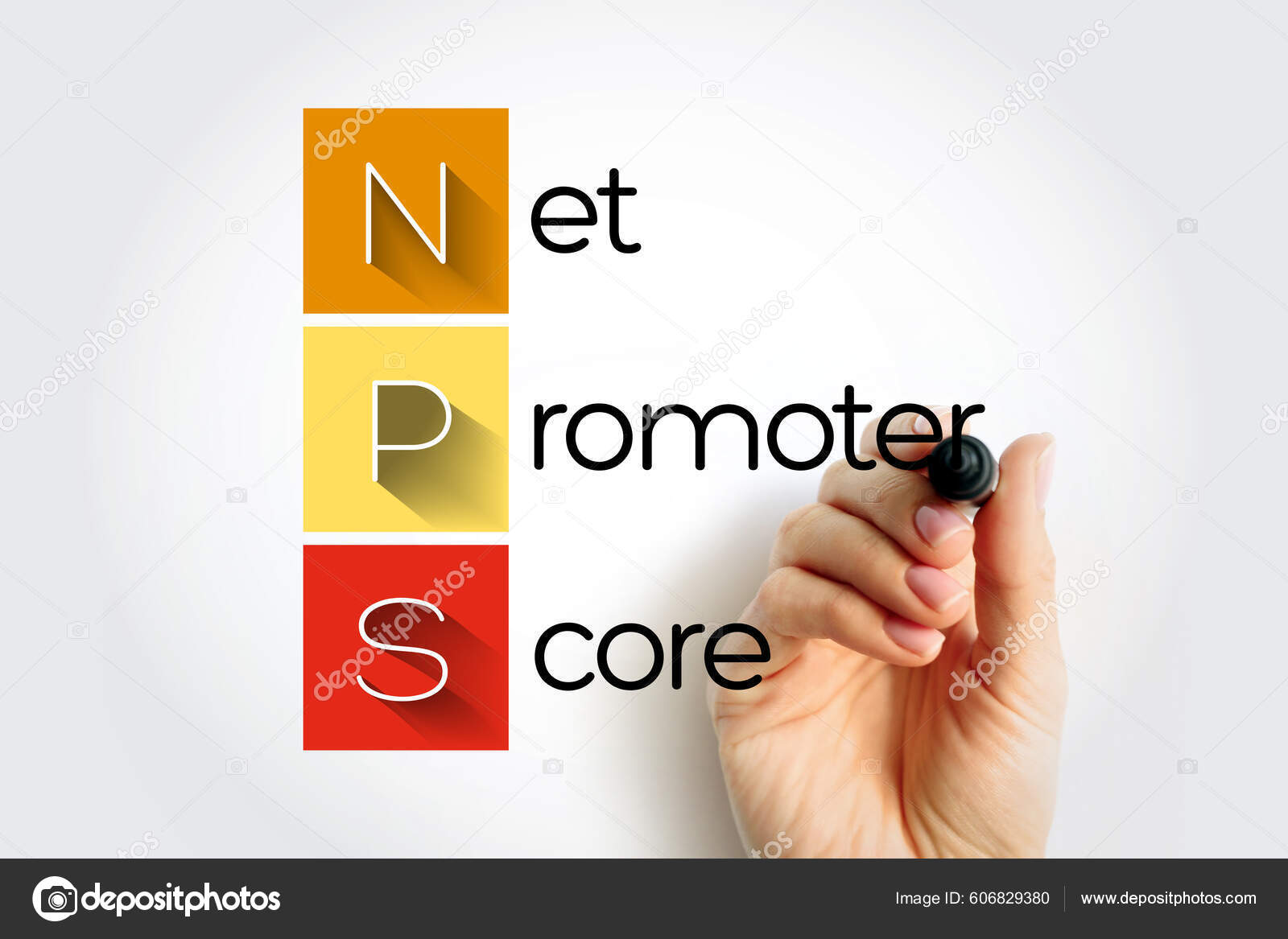 Nps Net Promoter Score Acronym Business Concept Background Stock Photo ...