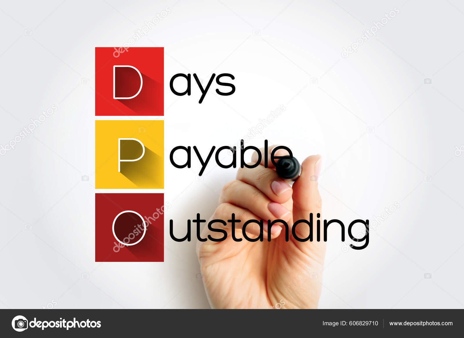 Dpo Days Payable Outstanding Acronym Business Concept Background ...