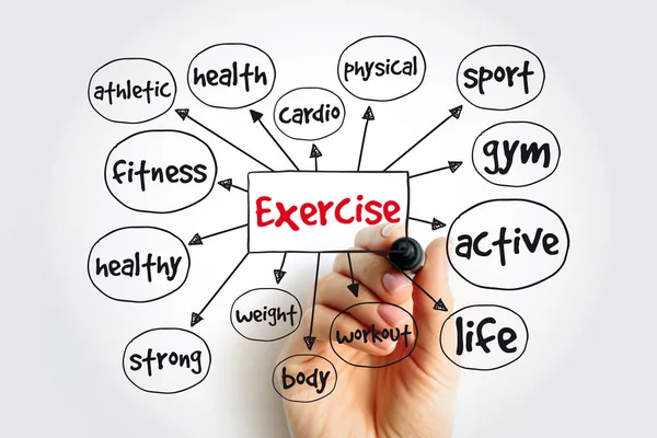 Exercise Word Cloud Fitness Sport Health Concept Stock Vector by ...