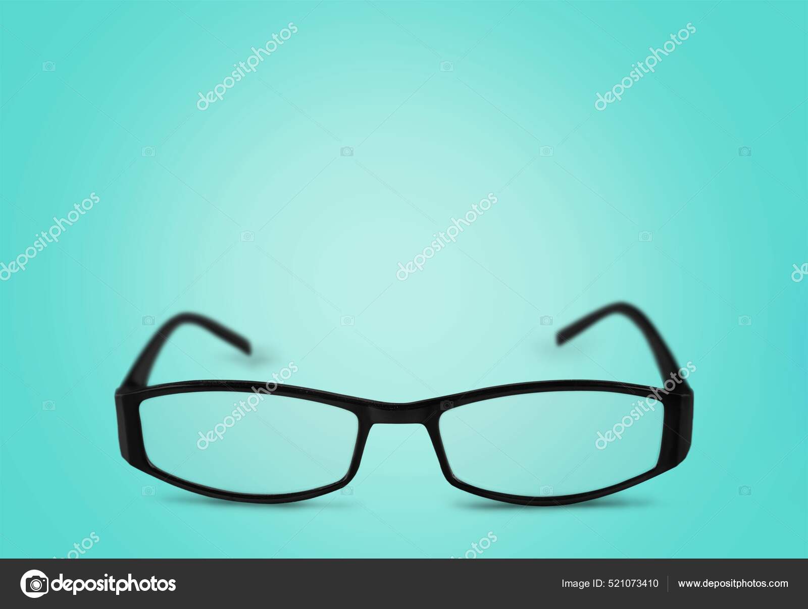 Modern Office Spectacles Green Background — Stock Photo ...