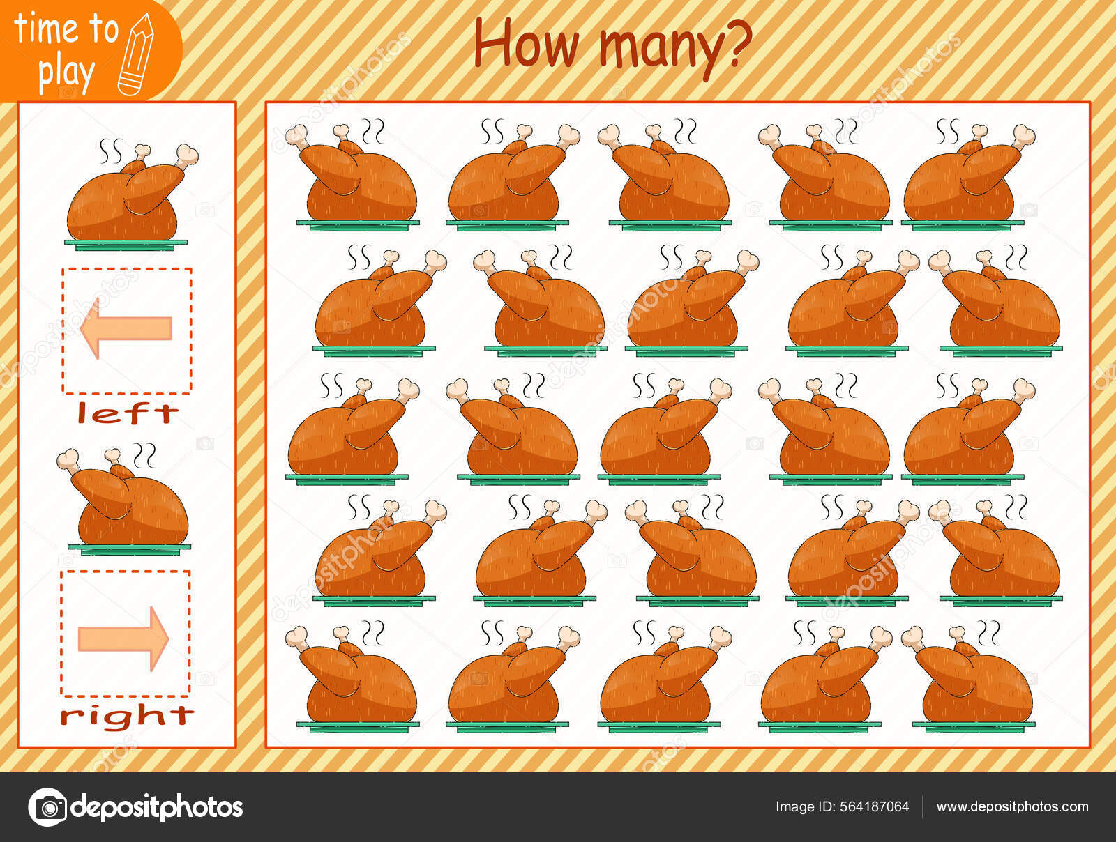 Children's Educational Game Tasks Count How Many Objects Facing Which ...