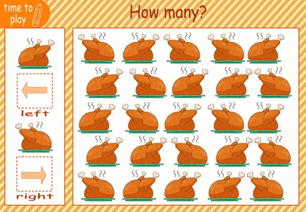 Children's Educational Game Tasks Count How Many Animals Look Right ...