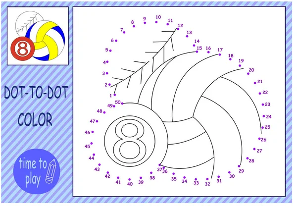 Children's Educational Game Connect Dots Coloring Ambulance Stock ...