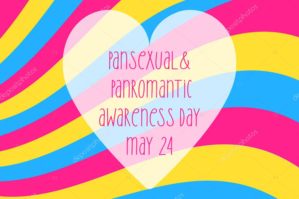 Pansexual Panromantic Awareness Day el 24 de mayo - diseño de banner ...