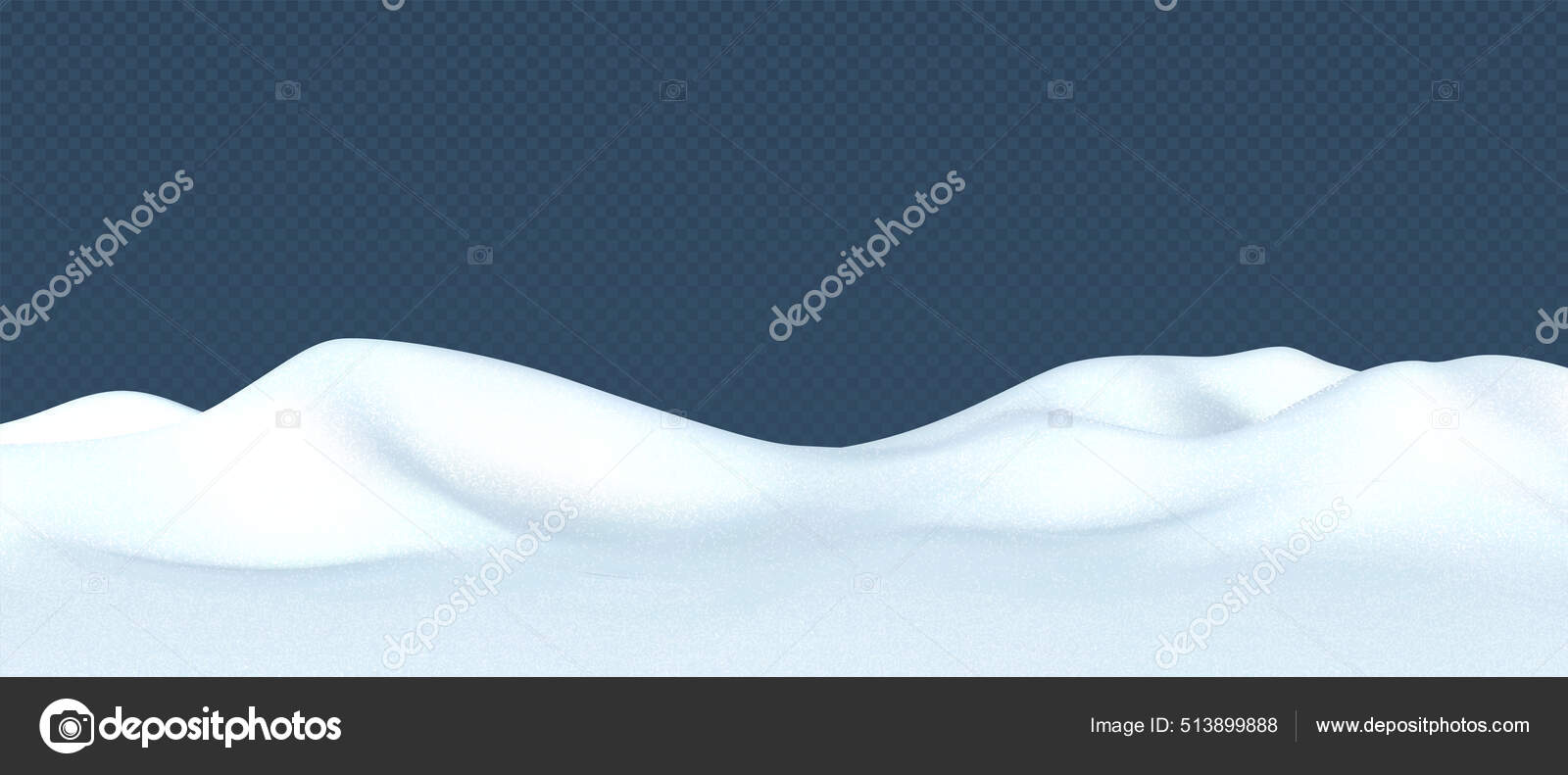 A winter landscape with drifts of snow. 3D realistic snow background ...