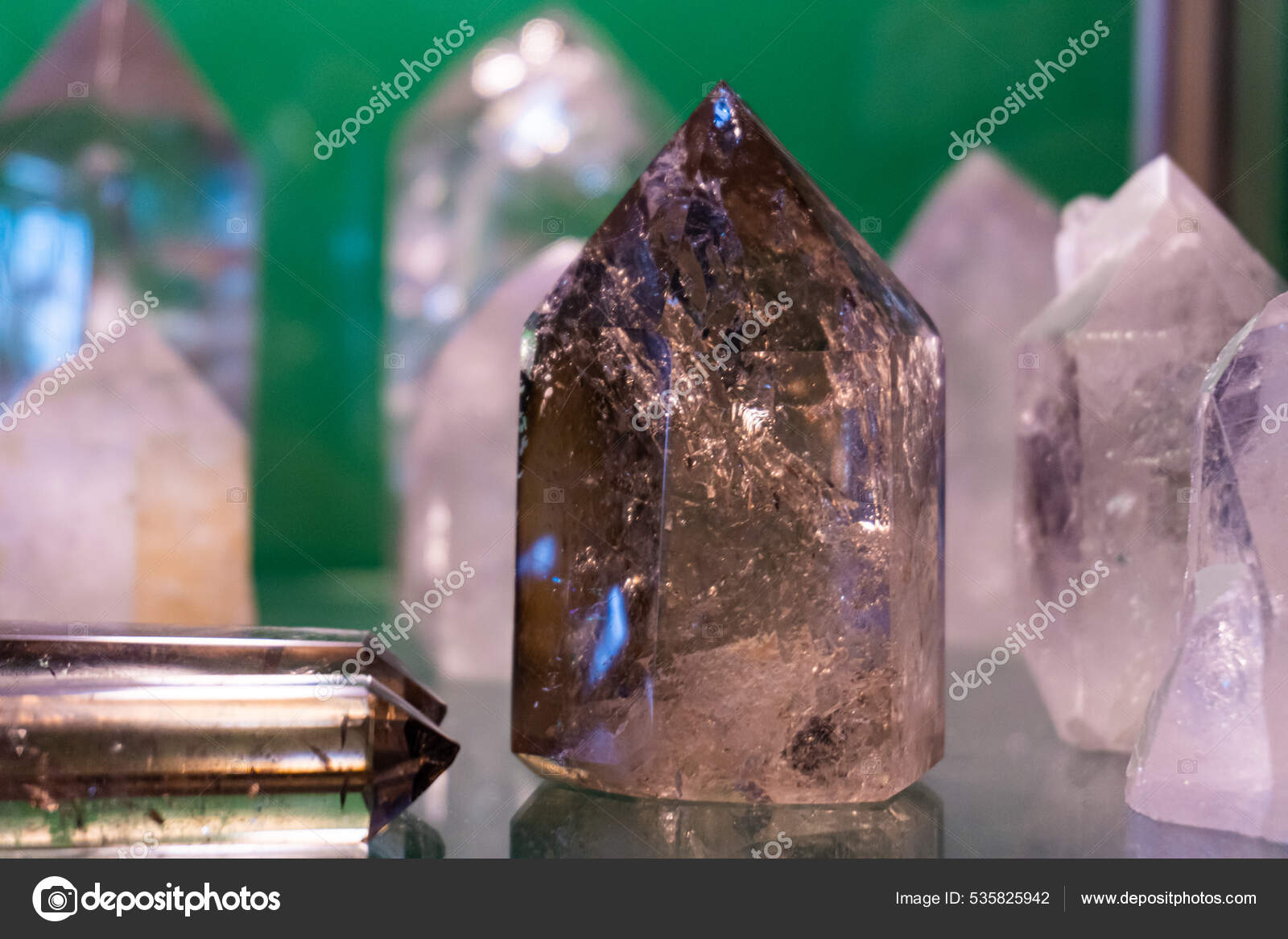 Quartz Minerals Different Colors Shapes Positive Energies Stock Photo ...