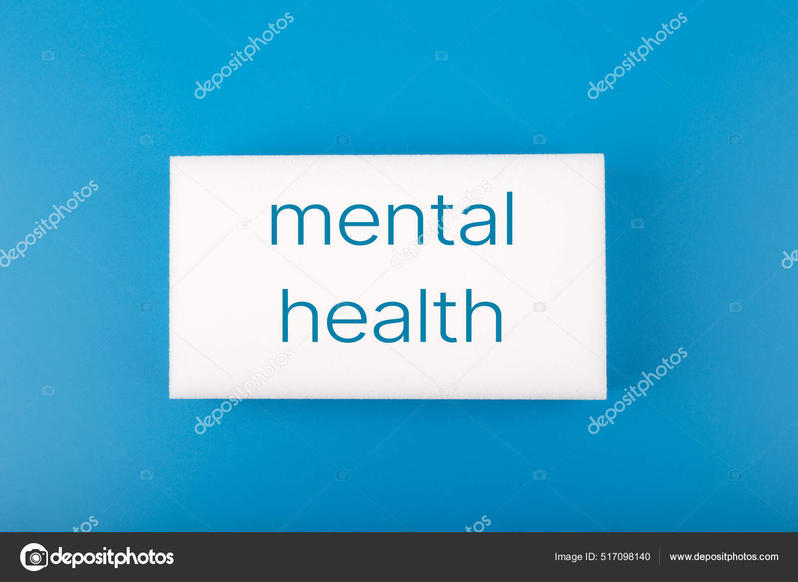 Minimal Simple Flat Lay White Rectangle Written Mental Health Text ...