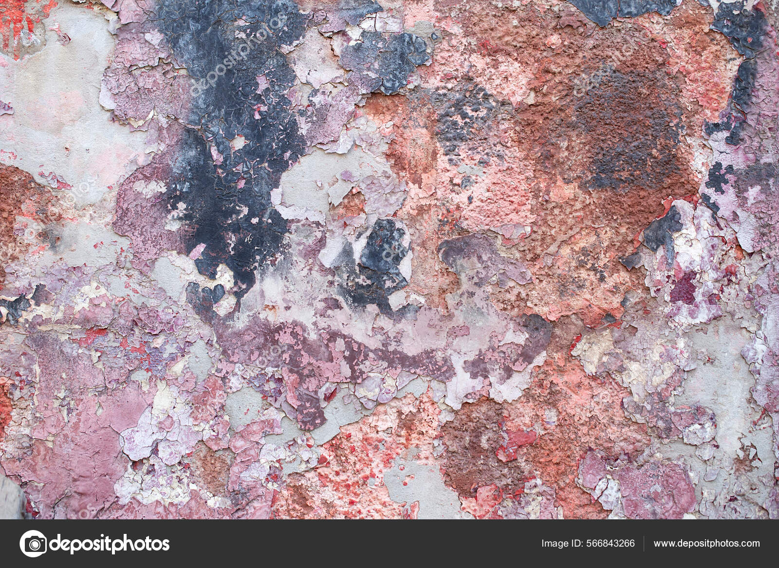 Old Flaky Wall Destroyed Plaster Renovation Old House Industrial Style ...