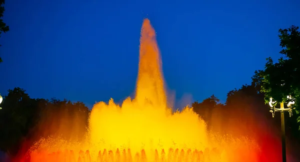 Night Photograph Of The Performance Of The Singing Magic Fountain Of ...