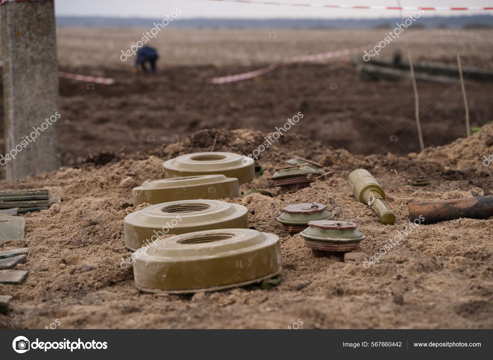 Demining Troops Territory Many Mines Shells Artillery Grenades ...