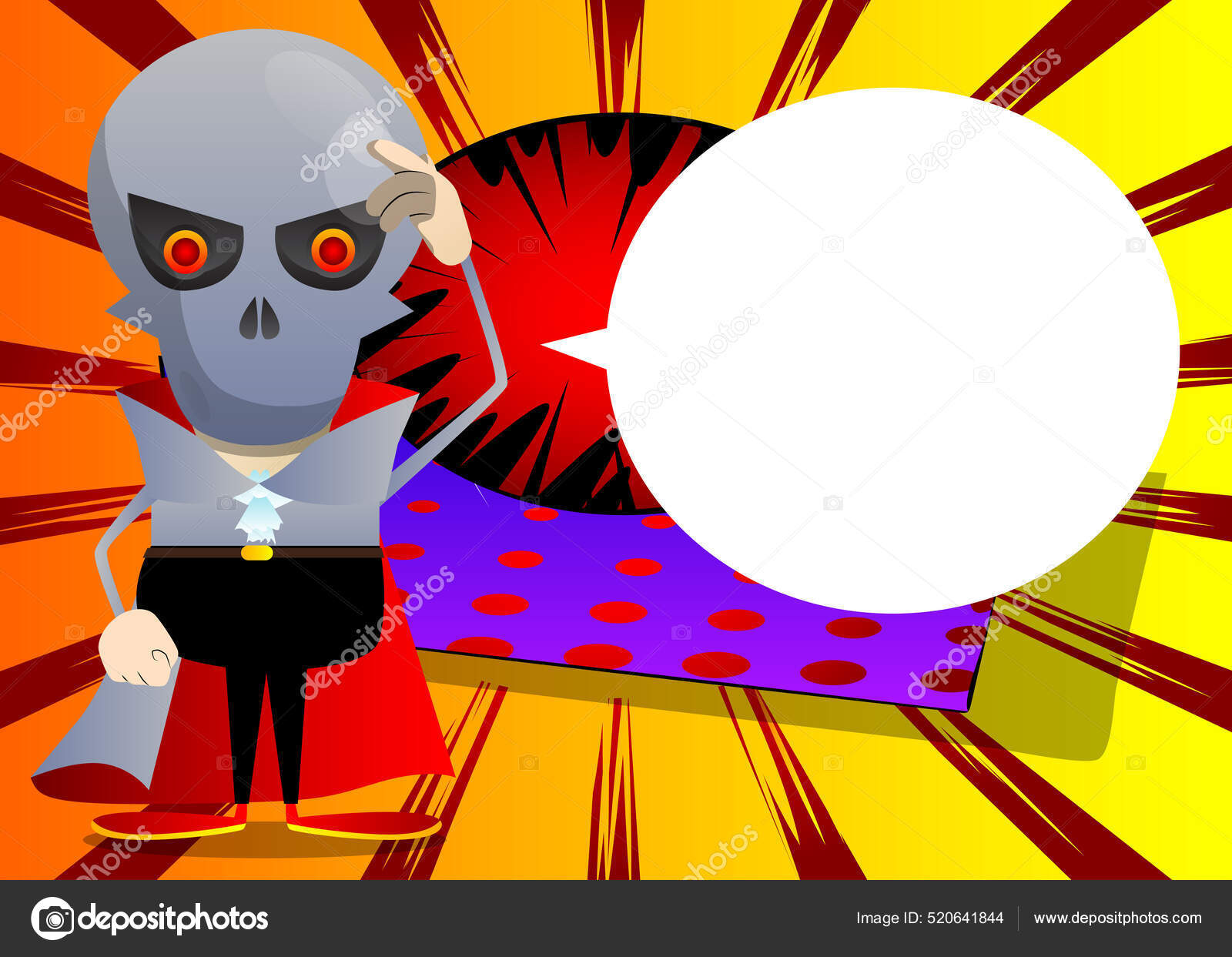 Kid Dressed Halloween Confused Scratching His Head Vector Cartoon ...