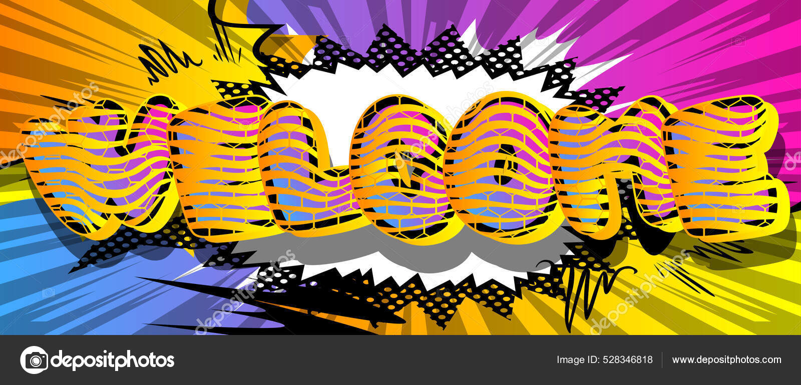 Welcome Comic Book Word Text Abstract Comics Background Retro Pop Stock ...