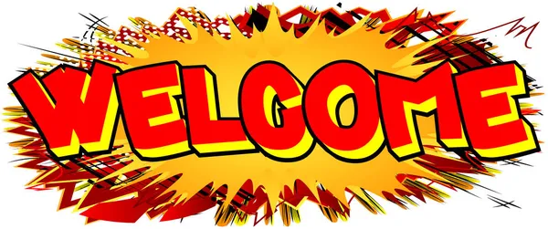 Amazing Welcome Comic Book Word Abstract Background Stock Illustration ...