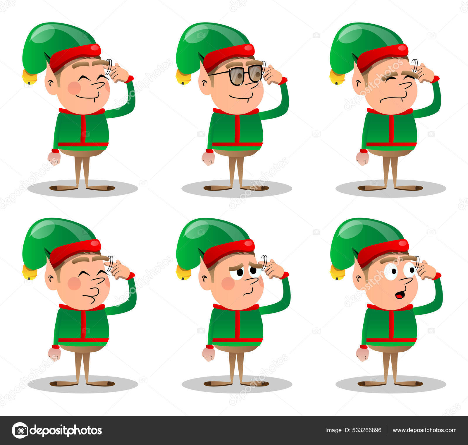 Christmas Elf Shows You're Nuts Gesture Twisting His Finger His Stock ...