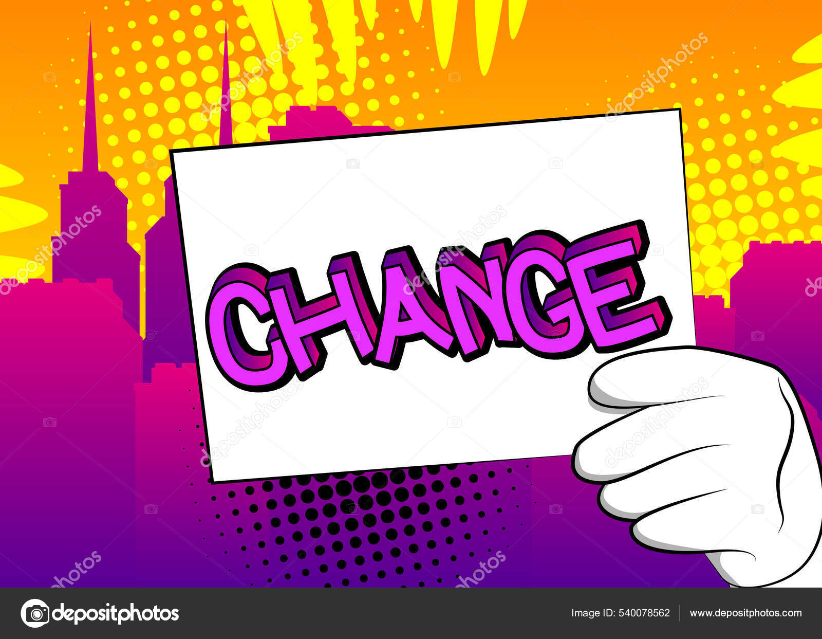 Hand Holding Banner Change Text Changing Work Job Life Changes Stock ...