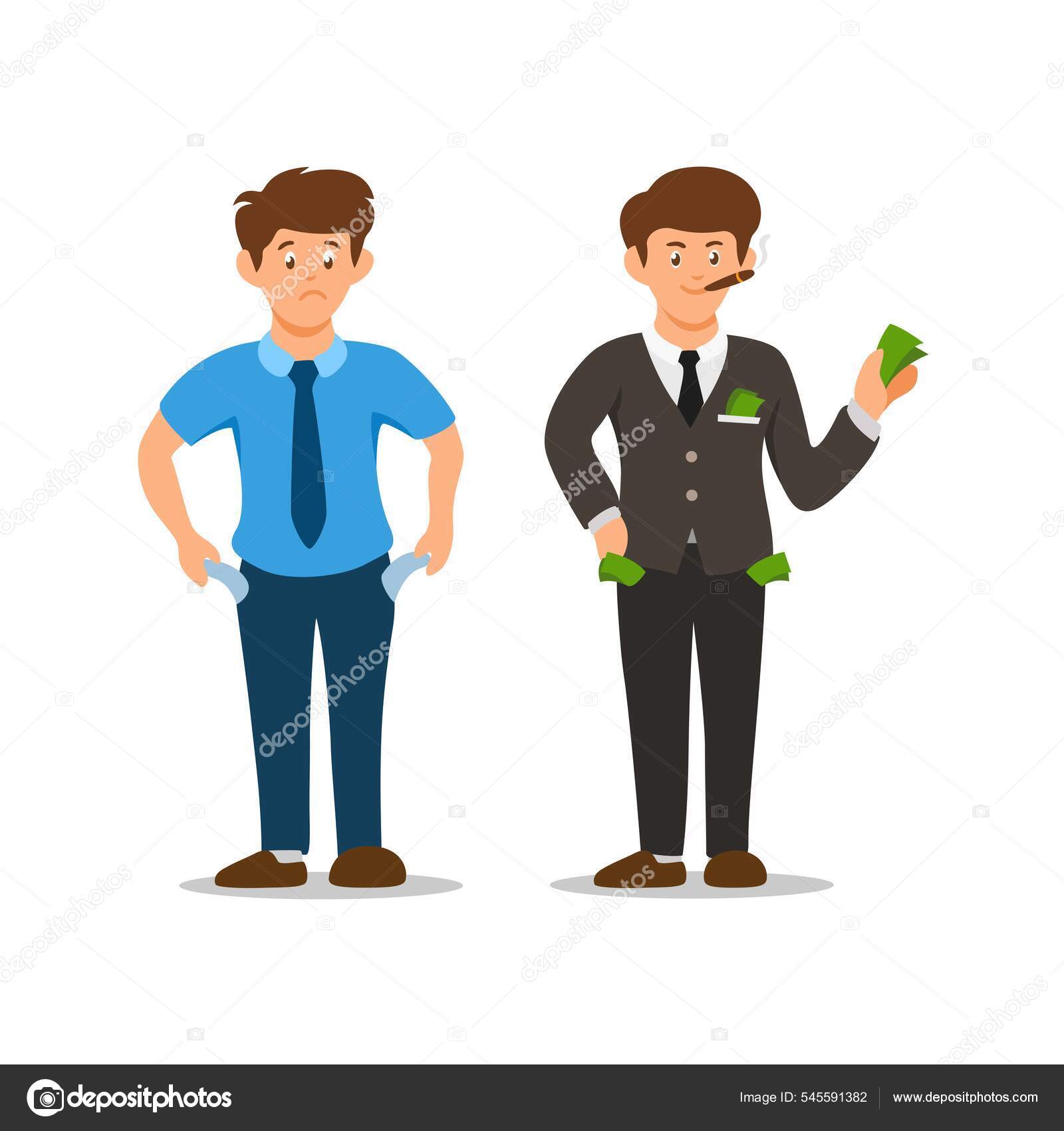 Clipart Homme Pauvre Sans Abri Bum Pauvre Homme Déprimé Personnage