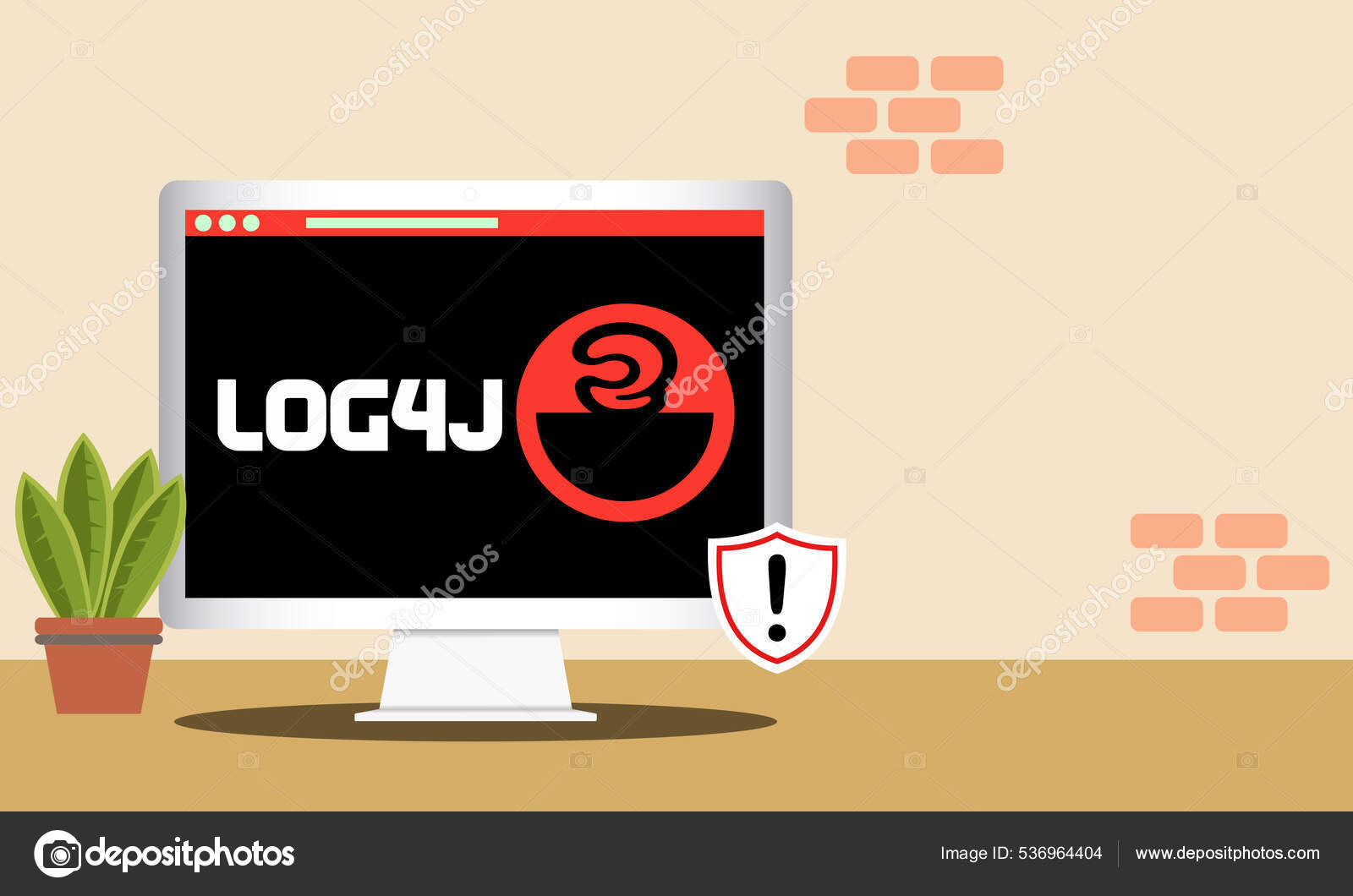 Illustration Log4J Log4Shell Vulnerability Cybersecurity Information ...