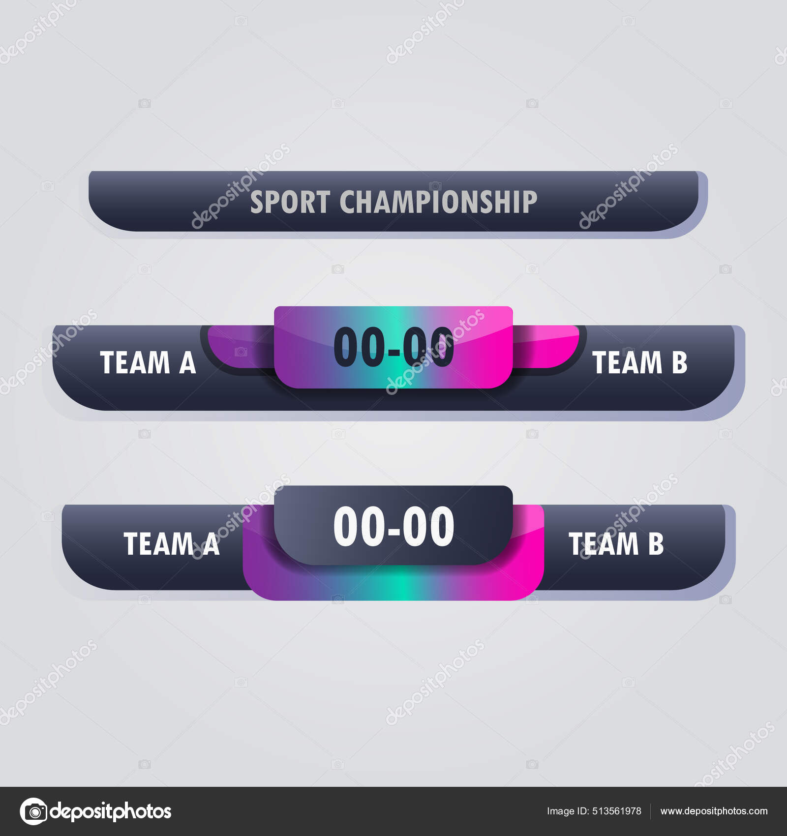 Lower Third Scoreboard Team Team Broadcast Graphic Template Sport ...