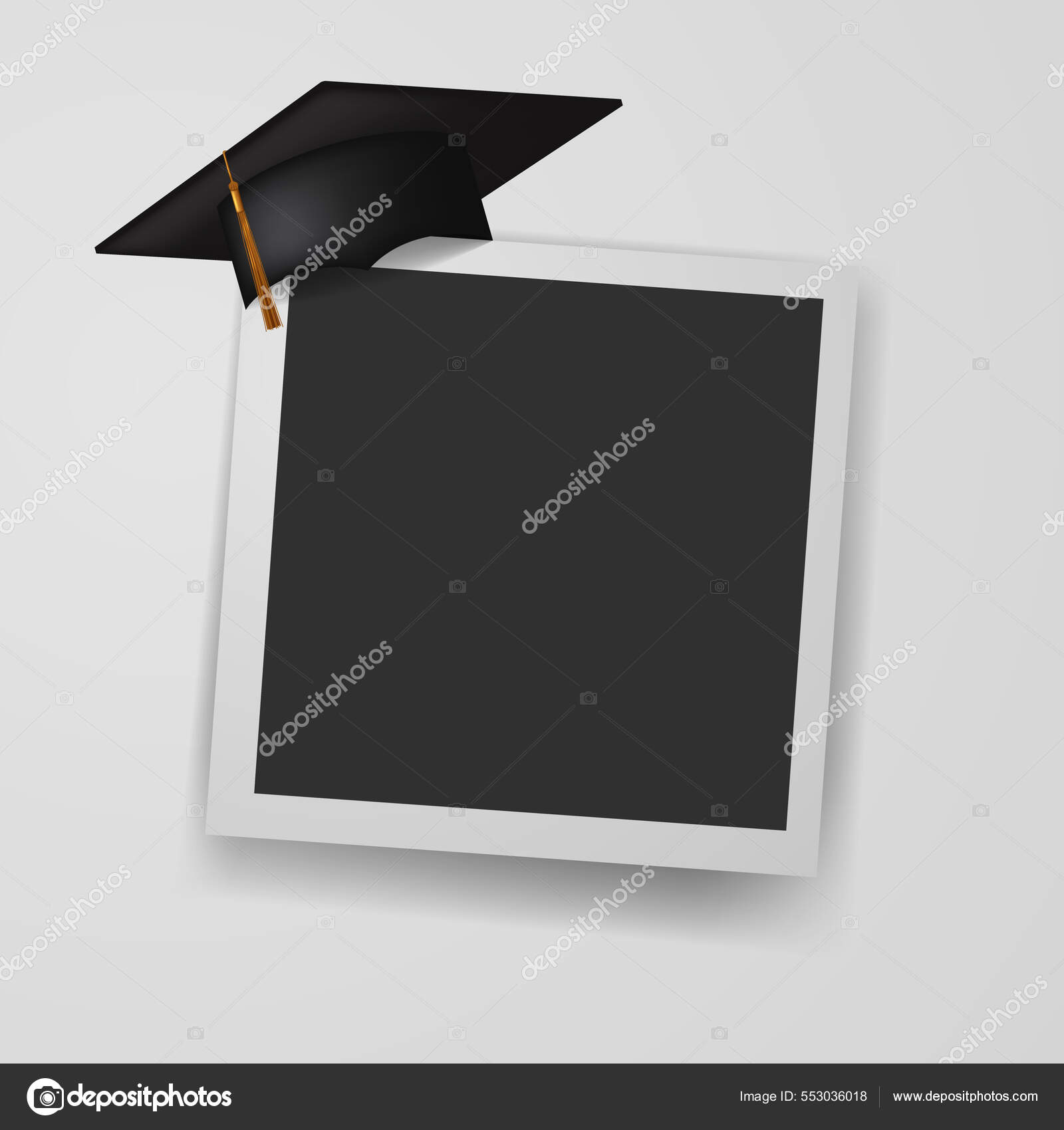 Happy Graduation Photo Frame Template Graduation Cap Illustration ...